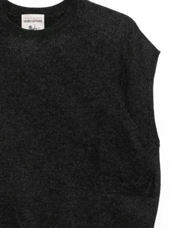 SEMICOUTURE Crew-neck Sleeveless Vest