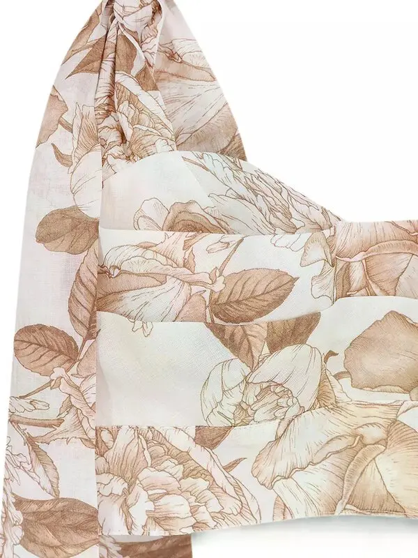 LAVI COUTURE Seraphina Floral-print Cropped Top