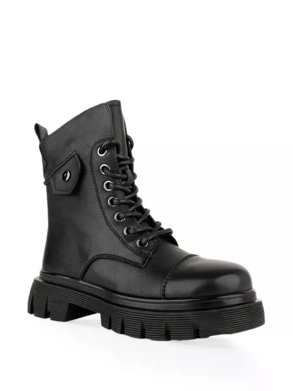 LINDA BAUMANN Lace-up Lug-sole Ankle Boots