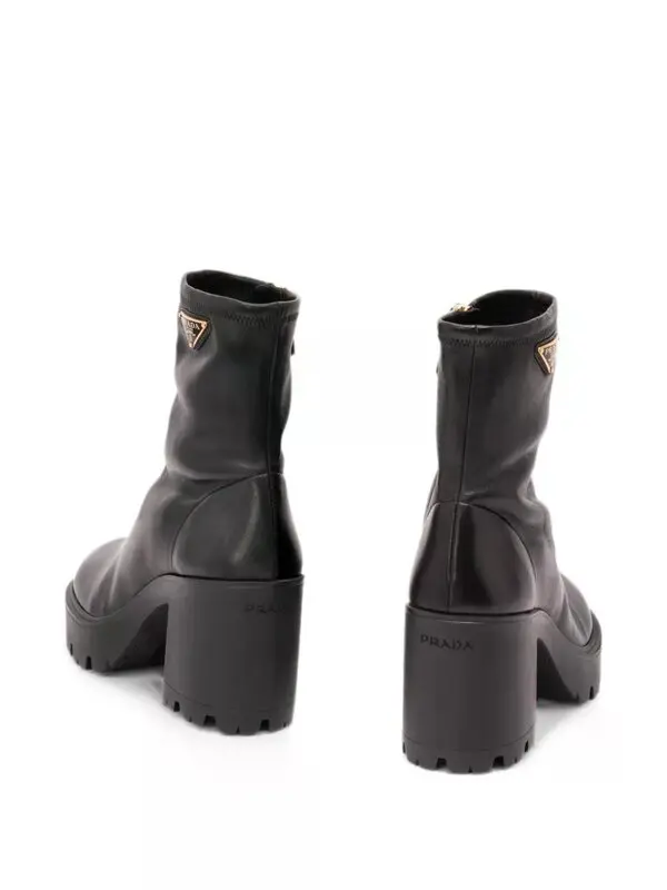 Prada Logo-plaque Platform Ankle Boots