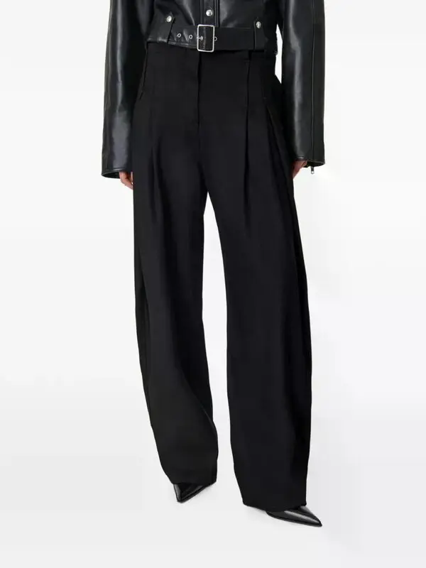 IRO PARIS Pleated Wide-leg Trousers - Black