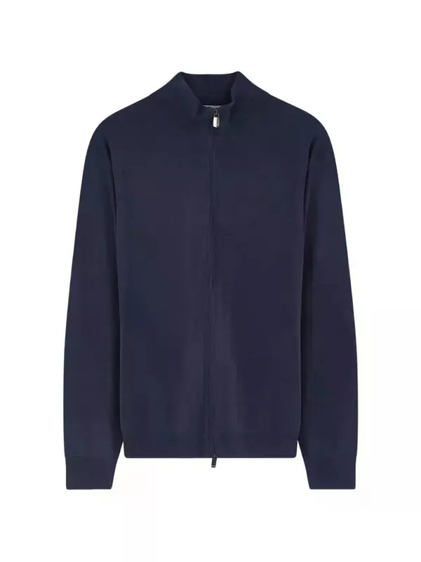 BRAMANI CASHMERE Zip-up High-neck Cardigan