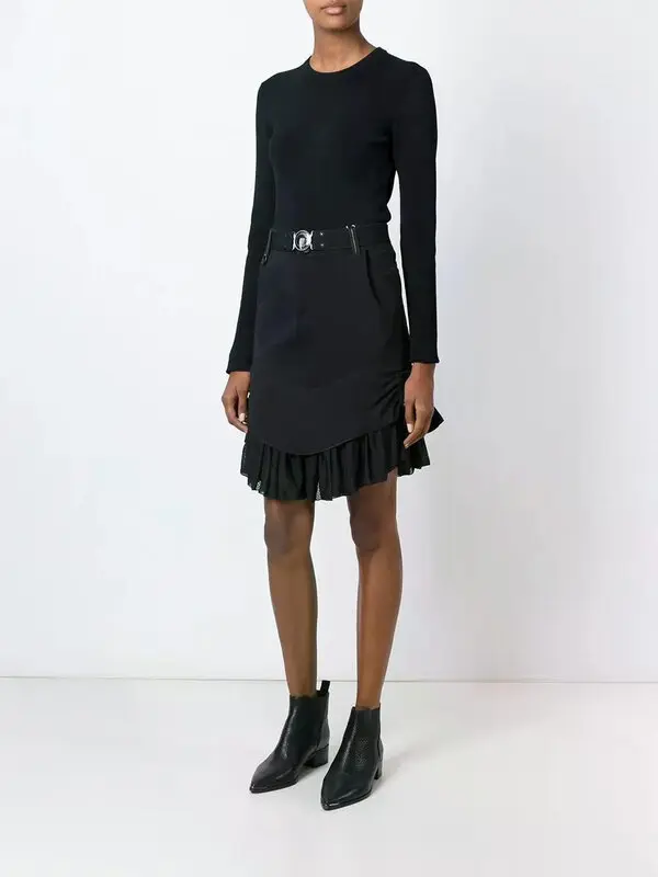 High Ruffled Hem Skirt