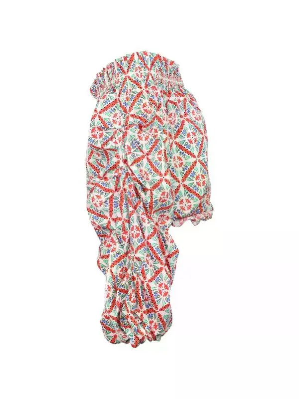 Caroline Constas Smocked Off-shoulder Top
