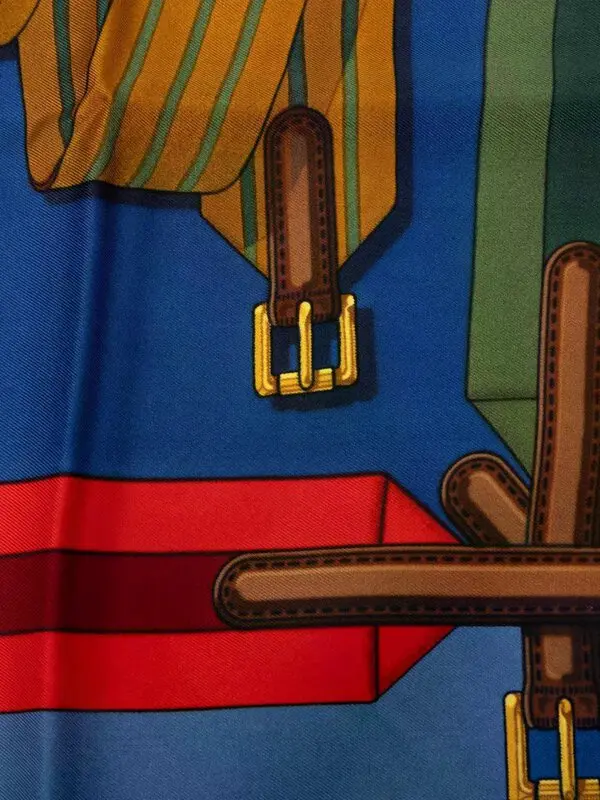 Hermès 2000-2026 Les Sangles Silk Scarf 90 Scarves