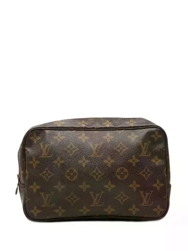 LOUIS VUITTON 1987 Monogram Trousse Toilette 23 Clutch Bag - Brown