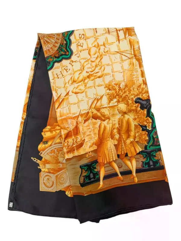 Hermès 1992 Azulejos Silk Scarf 90 Scarves - Black