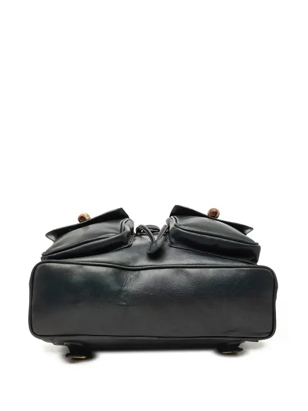 Gucci 20th Century Calfskin Bamboo Drawstring Backpack