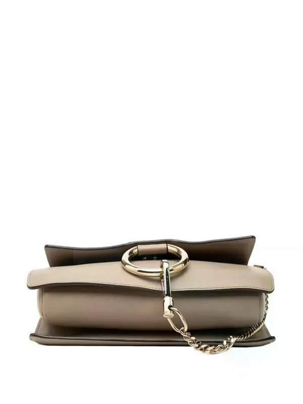 Chloé Faye Small Suede And Calfskin Crossbody Bag - Brown