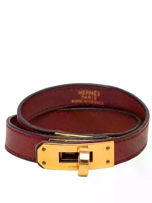 Hermès 2002 Swift Kelly Double Tour Bracelet Costume Bracelet - Red