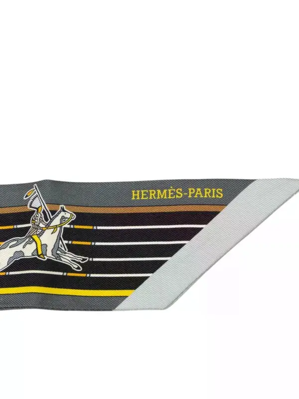 Hermès 2010-2026 Pani La Shar Pawnee Twilly Silk Scarf Scarves - Black