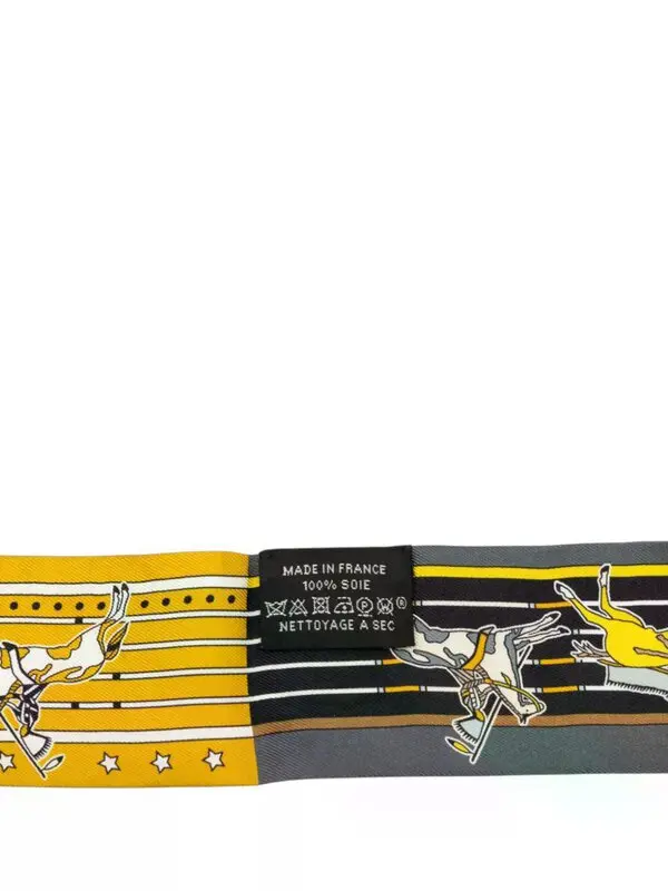 Hermès 2010-2026 Pani La Shar Pawnee Twilly Silk Scarf Scarves - Black