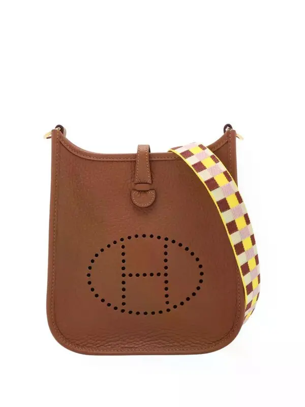 Hermès 2025 Clemence Maxi Quadrille Evelyne I Tpm Crossbody Bag - Brown