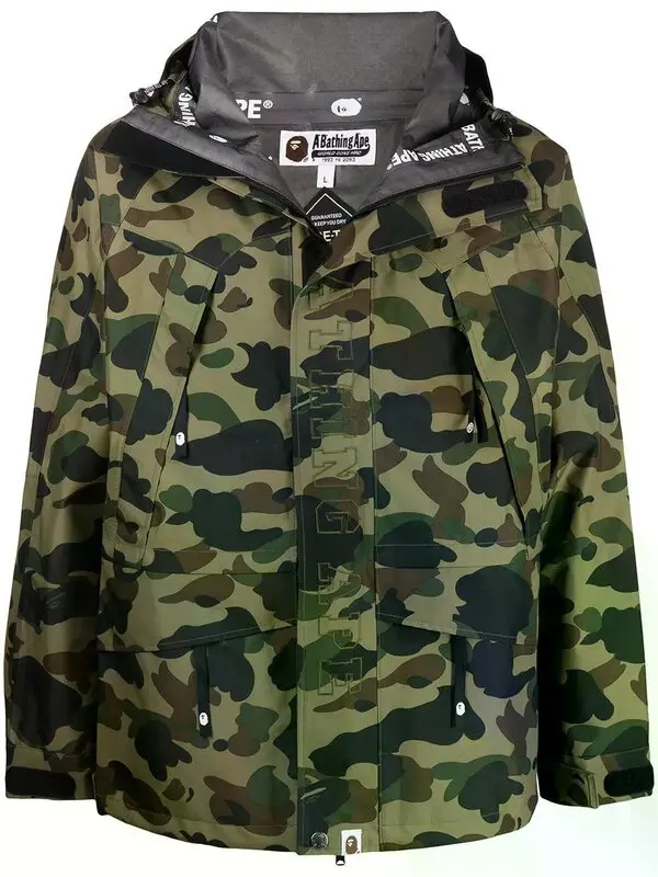 A BATHING APE Camouflage-print Zip-up Jacket