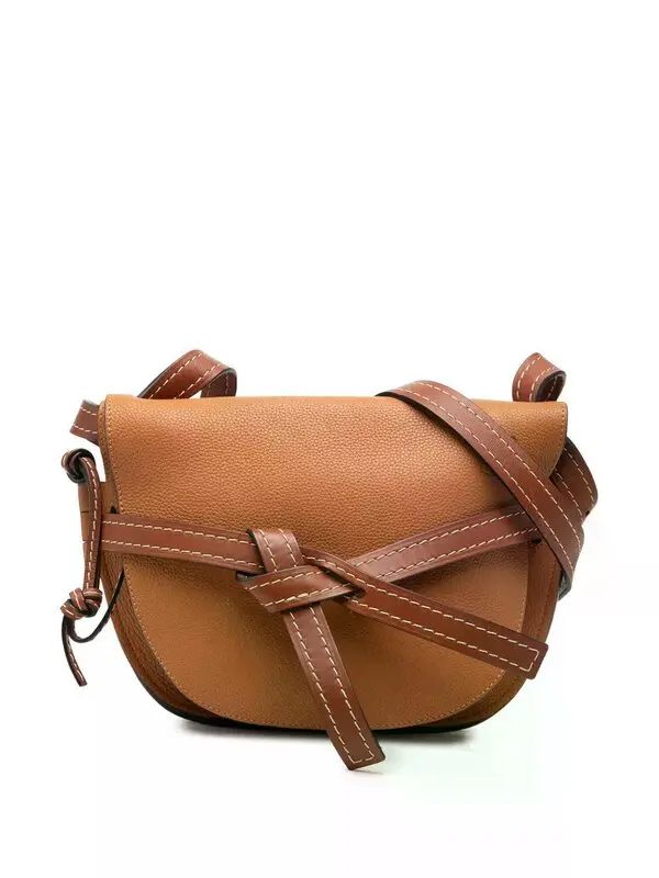 Loewe 2018 Small Leather Gate Crossbody Bag - Brown