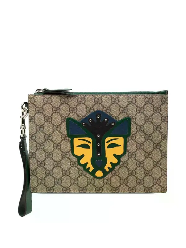 Gucci 2000-2015 Gg Supreme Fox Clutch Bag