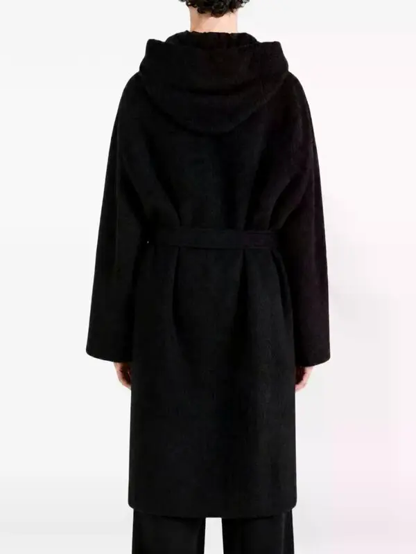 Rick Owens Tower Hooded Belted Coat