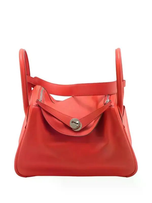 Hermès 2014 Clemence Lindy 30 Shoulder Bag - Red