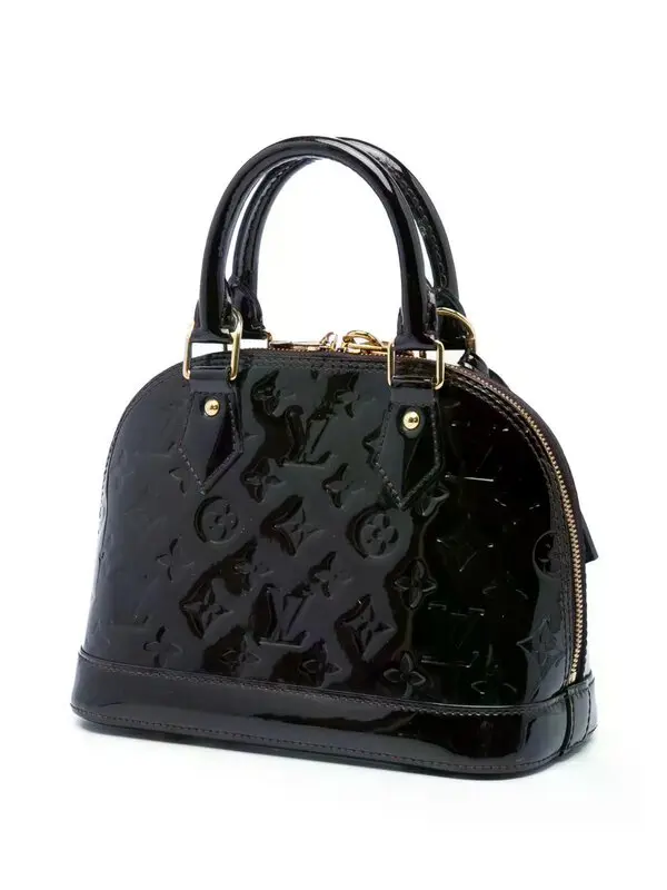 LOUIS VUITTON 2019 Monogram Vernis Alma Bb Satchel - Purple