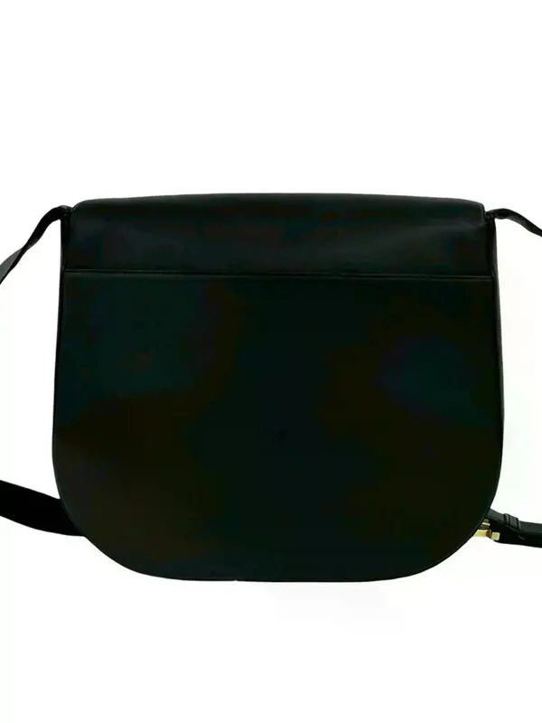 FERRAGAMO 1990-2000 Leather Gancini Flap Crossbody Bag