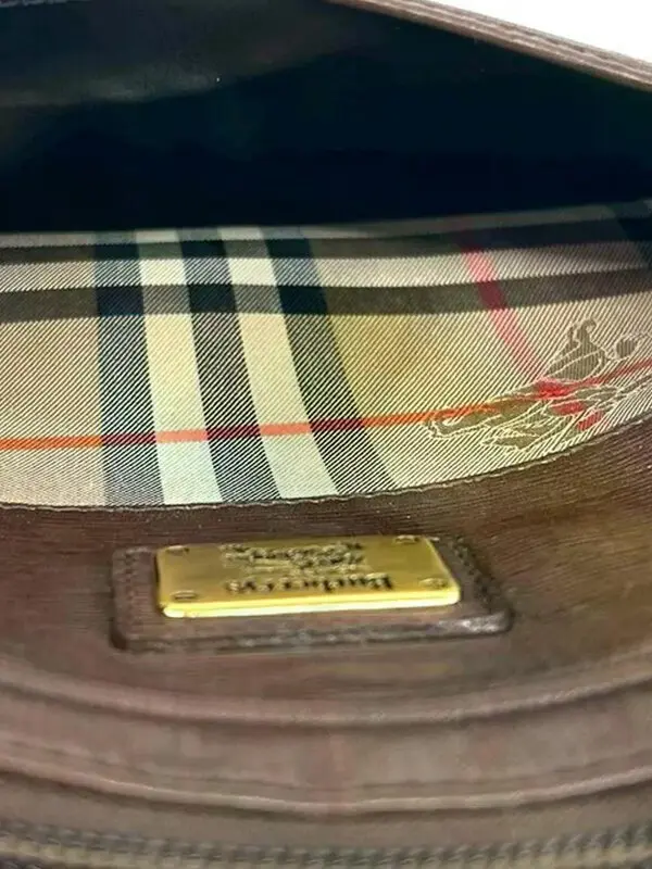 Burberry 20th Century Haymarket Check Canvas Crossbody Bag - Neutrals