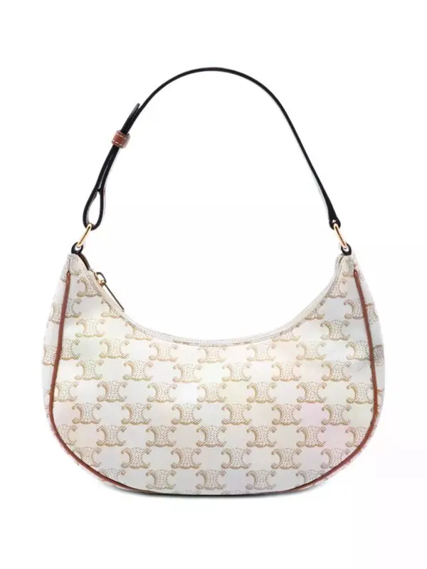 Celine 2021 Triomphe Coated Canvas Ava Shoulder Bag - Brown
