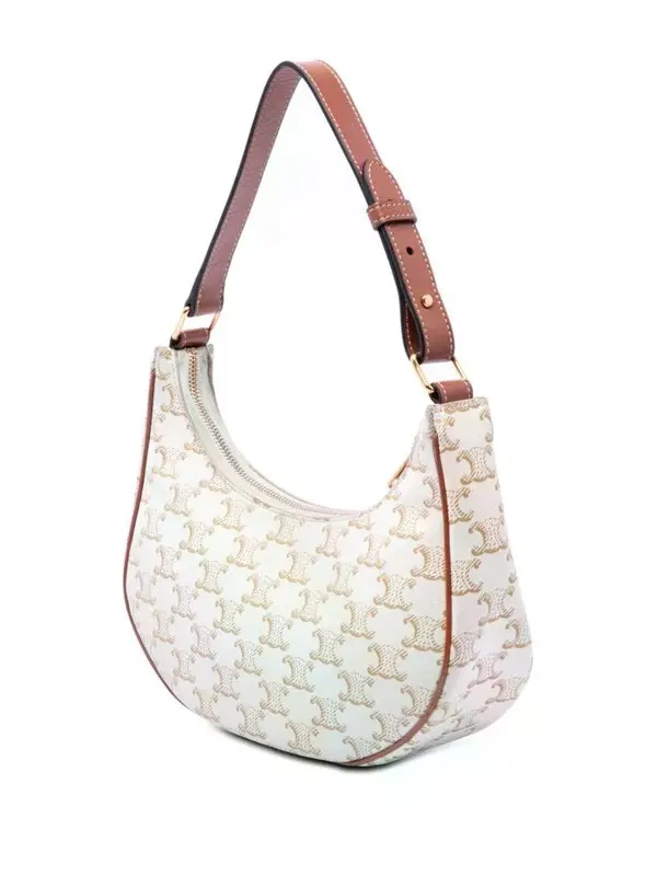 Celine 2021 Triomphe Coated Canvas Ava Shoulder Bag - Brown