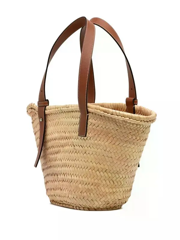 Loewe 2022 Small Raffia Anagram Basket Tote Bag