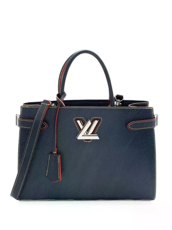 LOUIS VUITTON Epi Leather Twist Tote Bag - Blue