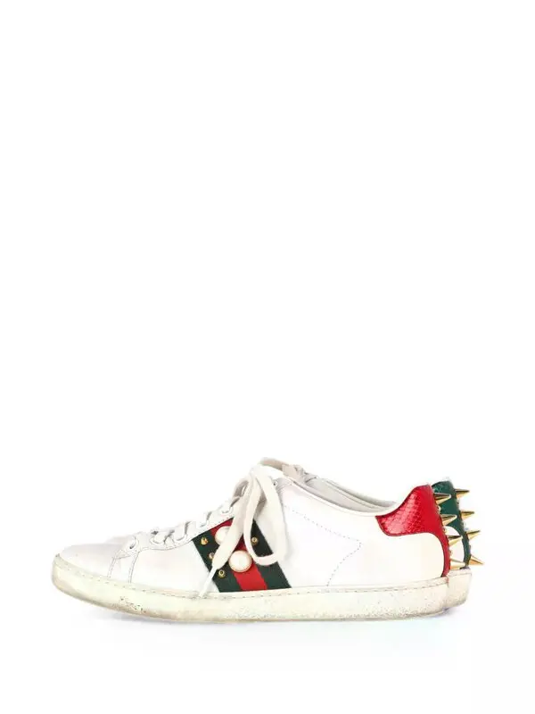 Gucci Faux Pearl-embellished Ace Sneakers