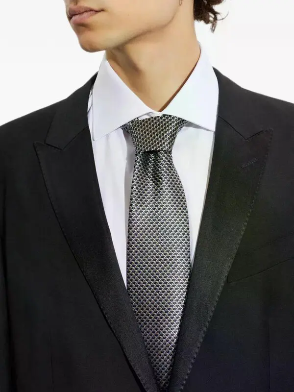 Brioni Geometric-pattern Silk Tie