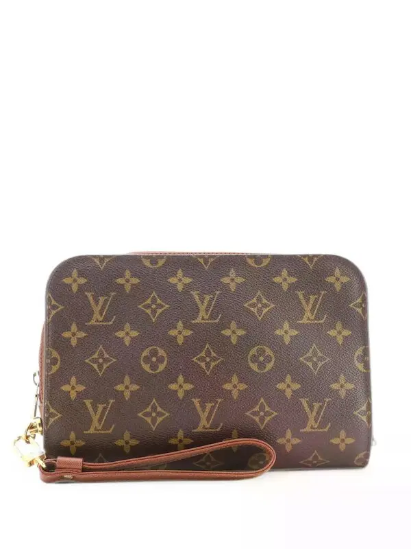 LOUIS VUITTON Pochette Orsay Monogram Canvas Clutch Bag - Brown