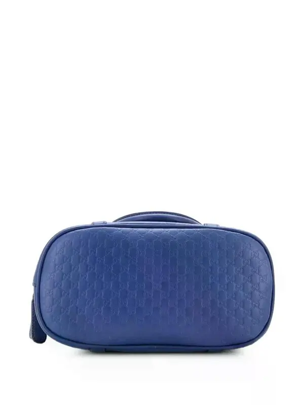 Gucci Convertible Dome Microssima Leather Mini Satchel - Blue