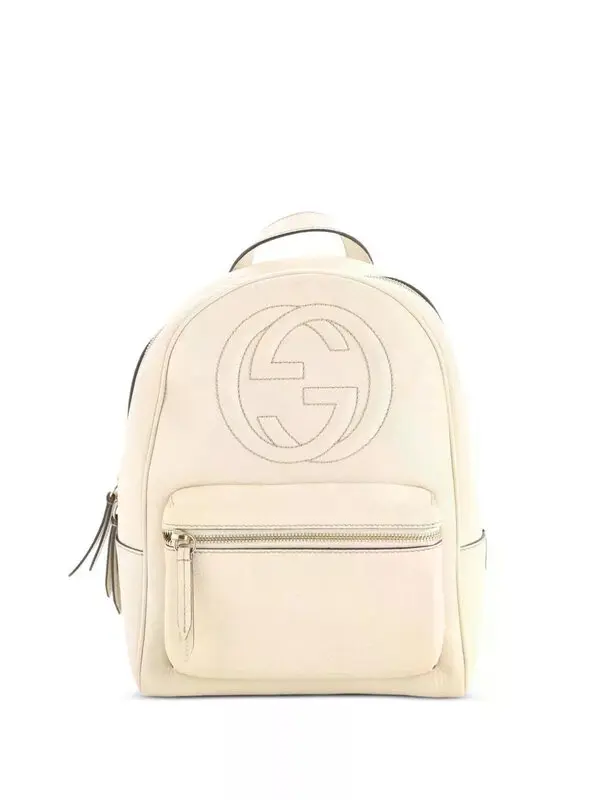 Gucci Soho Chain Leather Backpack - Neutrals