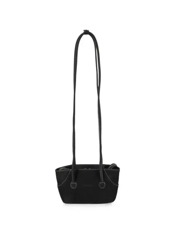 MARGESHERWOOD Small Boat Contrast-stitch Leather Shoulder Bag