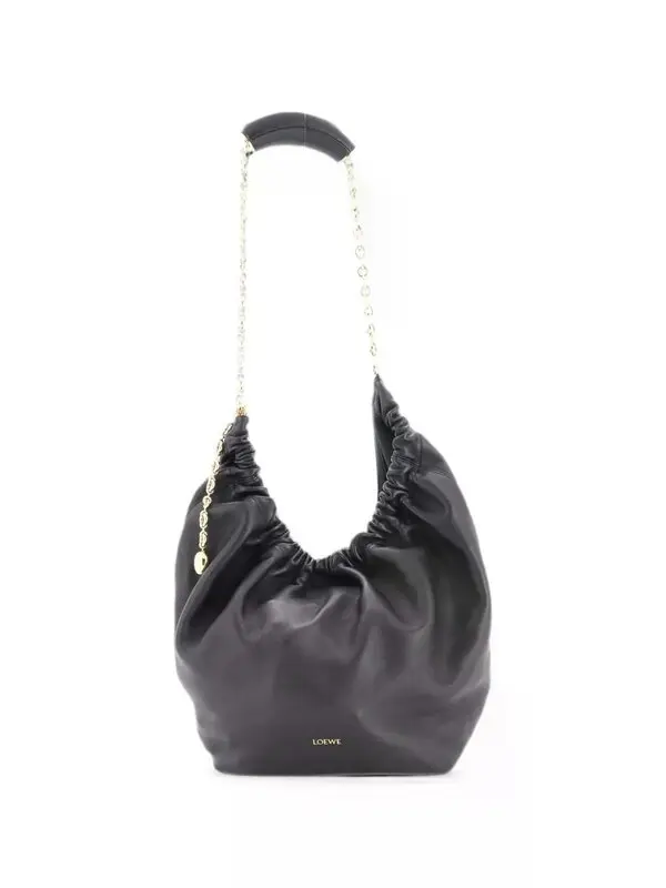 Loewe Squeeze Leather Small Hobo Bag - Black