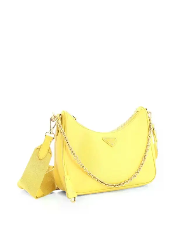 Prada Re-edition 2005 Shoulder Bag Saffiano Leather Small Crossbody Bag - Yellow
