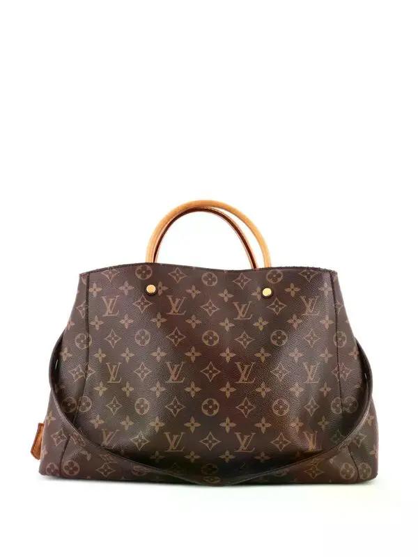 LOUIS VUITTON Montaigne Handbag Monogram Canvas Gm Tote Bag - Brown