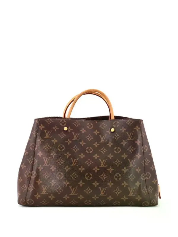 LOUIS VUITTON Montaigne Handbag Monogram Canvas Gm Tote Bag - Brown