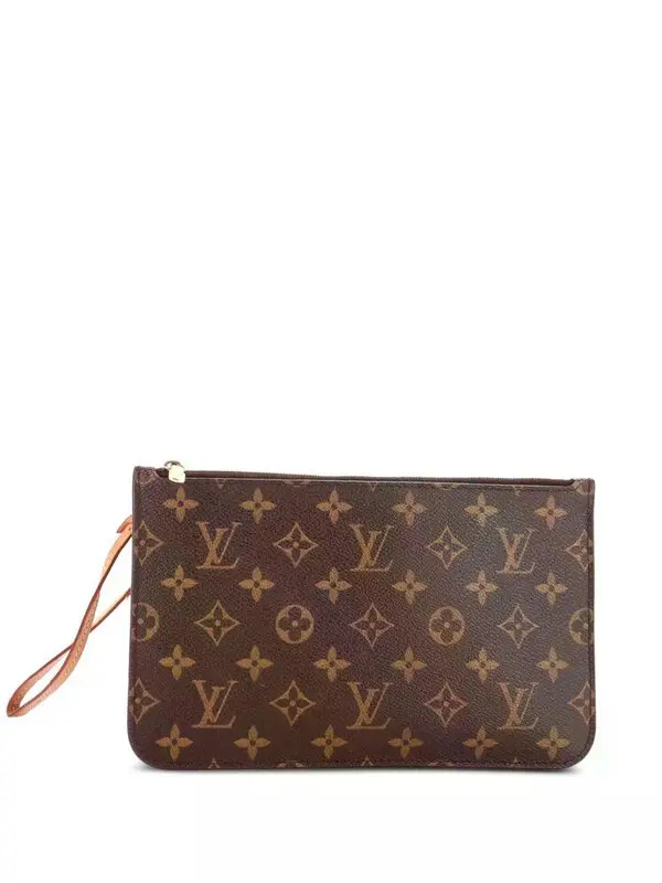 LOUIS VUITTON Monogram Canvas Large Pouch - Brown