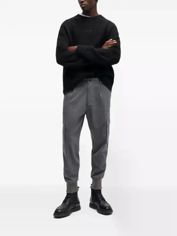 Hugo Logo-embroidered Crew-neck Sweater