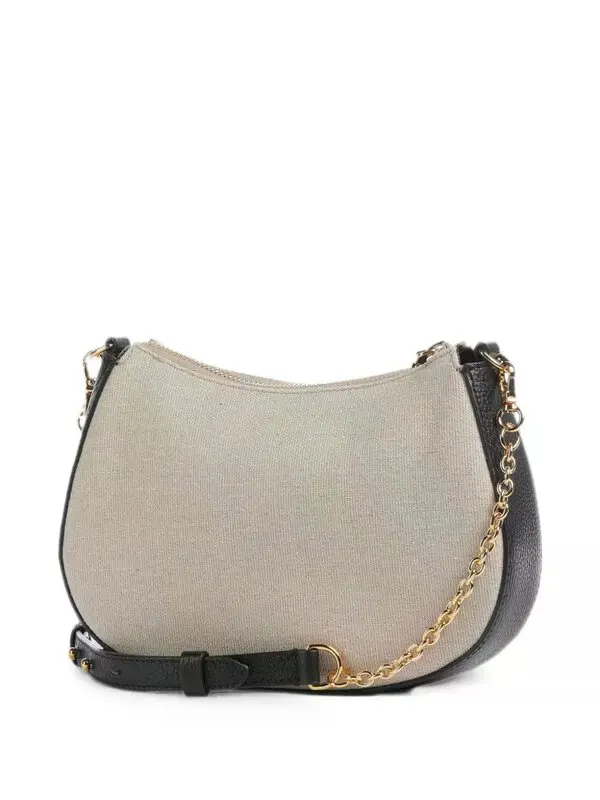 COCCINELLE Grained-leather Canvas Shoulder Bag
