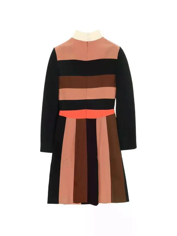 Fendi Striped High-neck Mini Dress