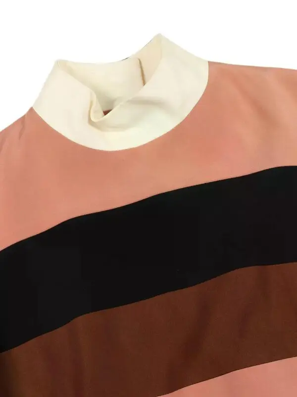 Fendi Striped High-neck Mini Dress