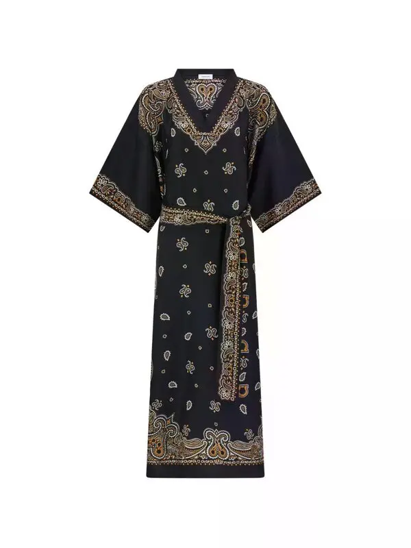 FERRAGAMO Arabesque Print Silk Caftan