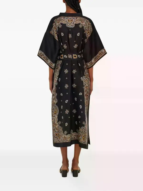FERRAGAMO Arabesque Print Silk Caftan