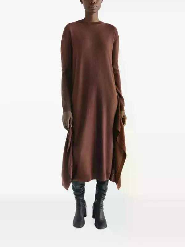 LEMAIRE Buttoned Dress In Merino Wool Blend