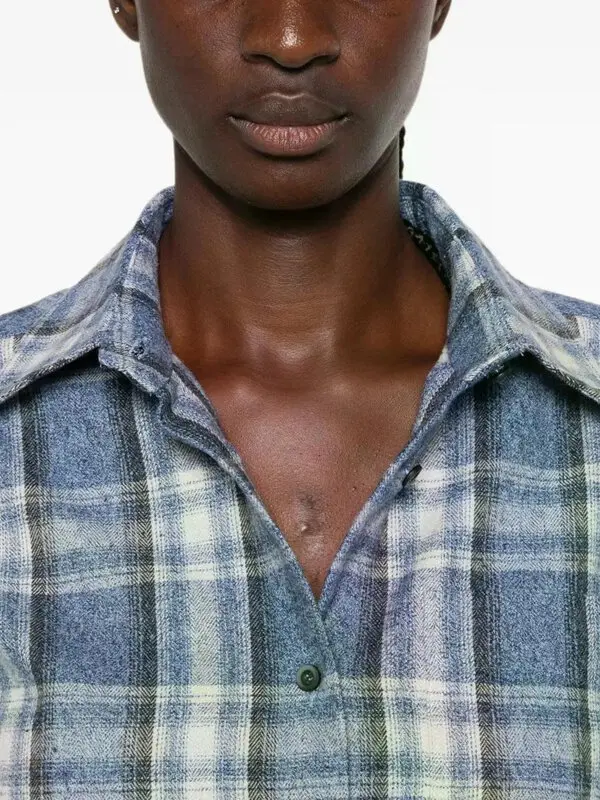 A.M.G. Check-pattern Button-down Shirt