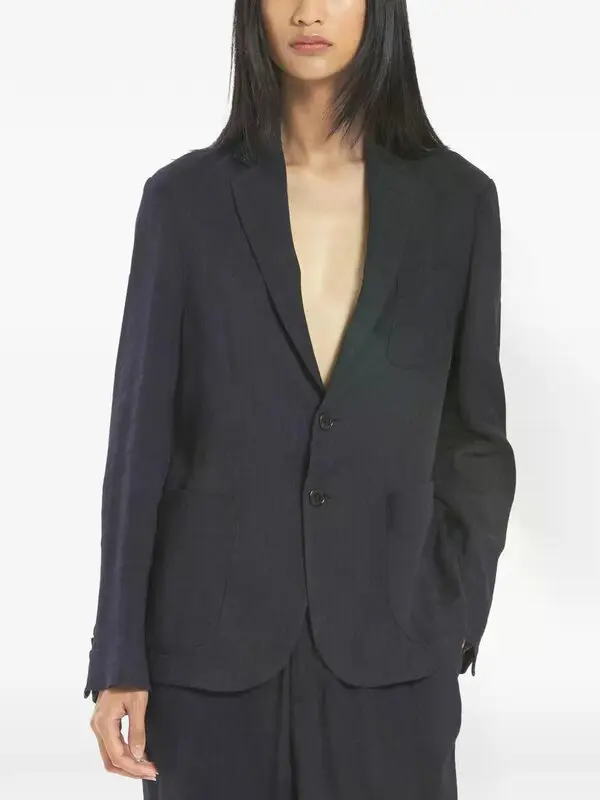 Barena Venezia Sila Herringbone Single-breasted Blazer - Blue