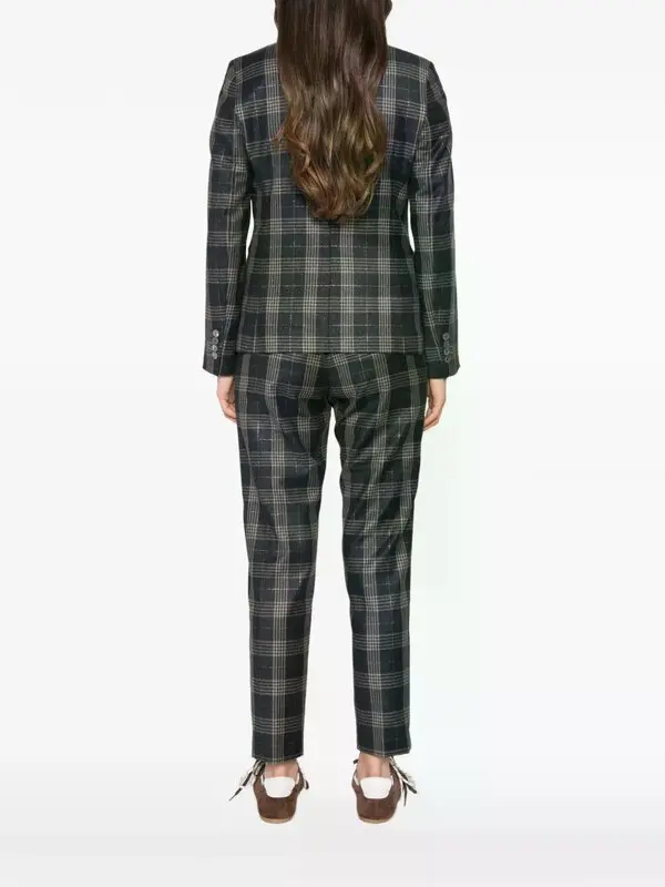 Peserico Check-pattern Double-breasted Blazer